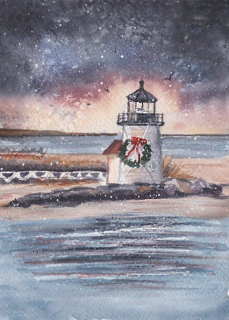 Brant Point Christmas 5x7 Blank Christmas Greeting Card – ALR Designs