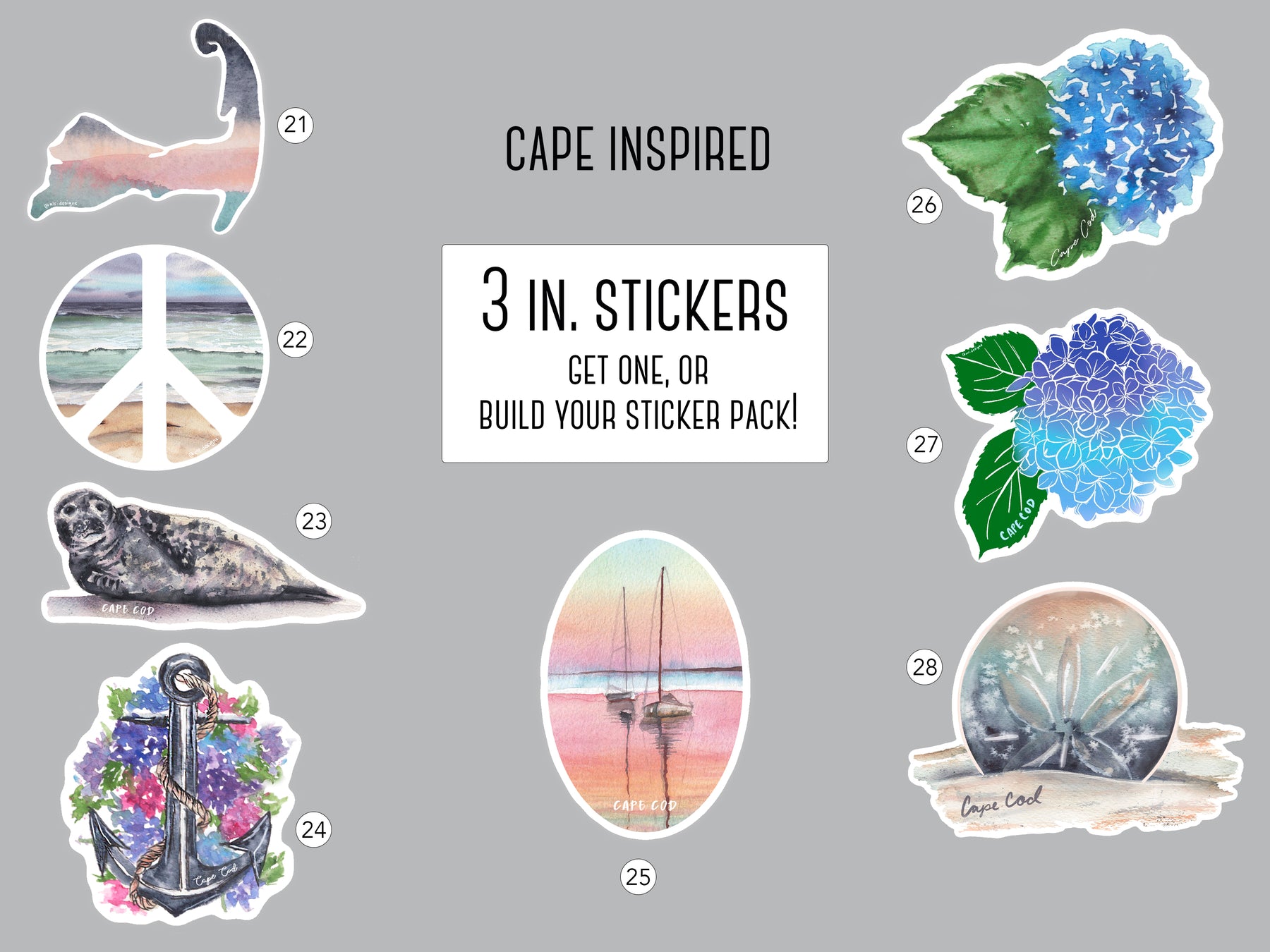 3 inch stickers! Build your own sticker pack! – ALR Designs