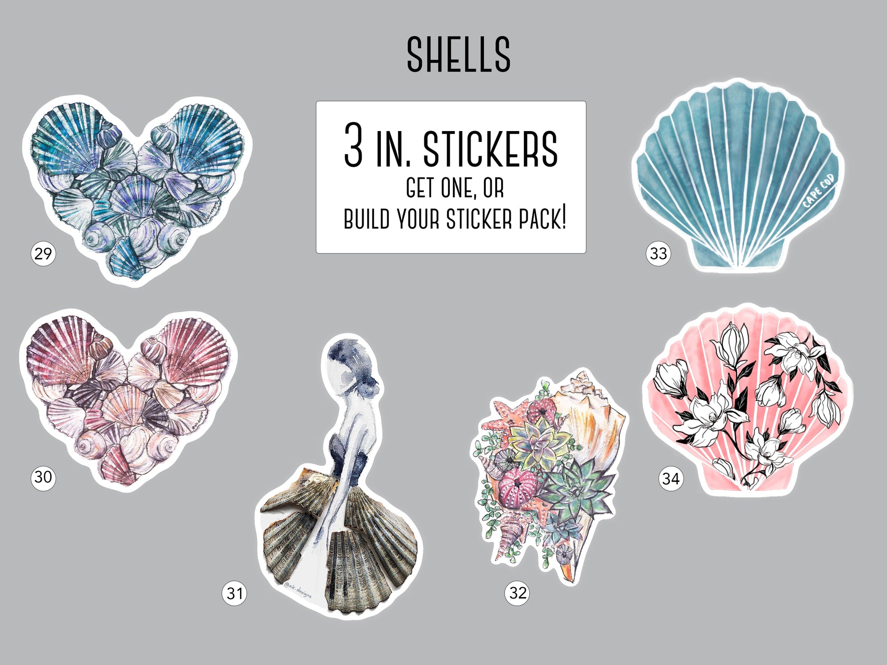 3 inch stickers! Build your own sticker pack! – ALR Designs